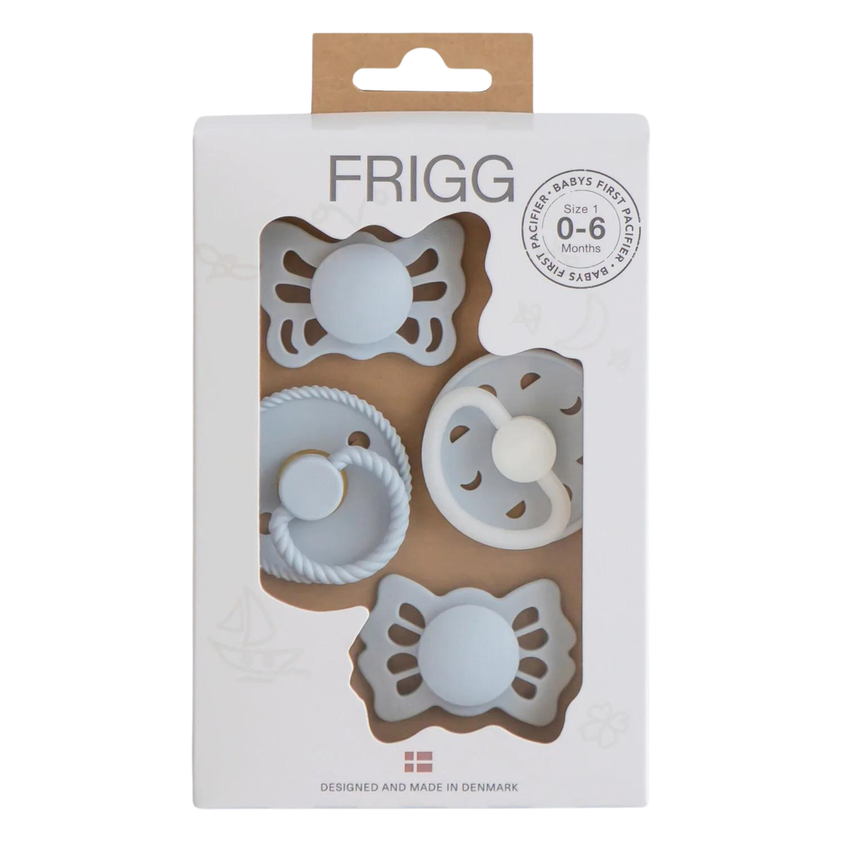 Baby's First Pacifier 4-pack, Moonlight Sailing Powder Blue – The ...