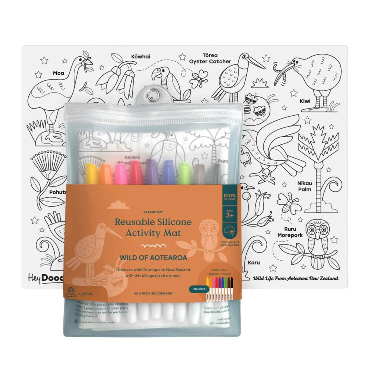 Hey Doodle - Wild of Aotearoa Classic Colouring & Doodle Mat – The ...