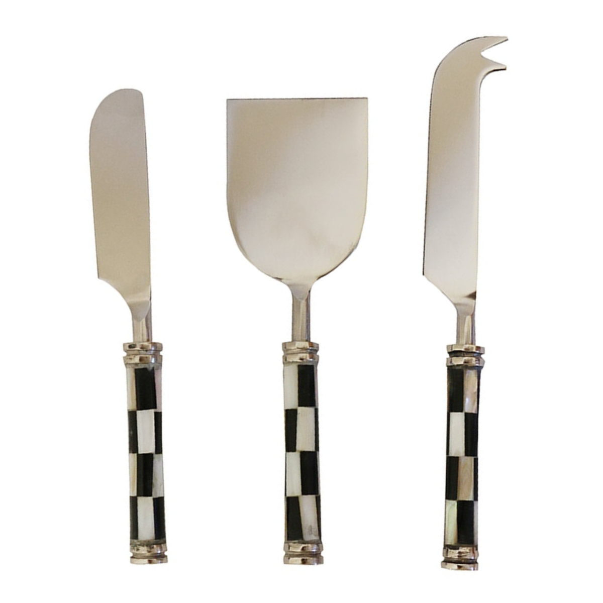 CC Interiors- 3 Piece Cheese Set Checker B&W – The Country Providore